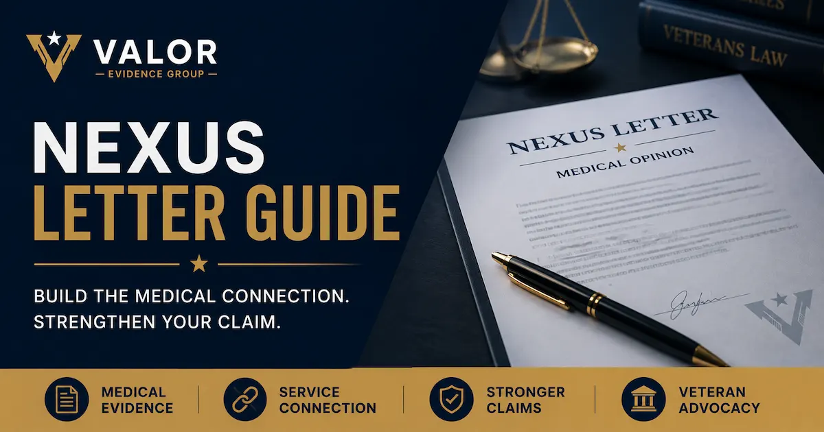 VA Nexus Letter Guide (2026) | Valor Evidence Group